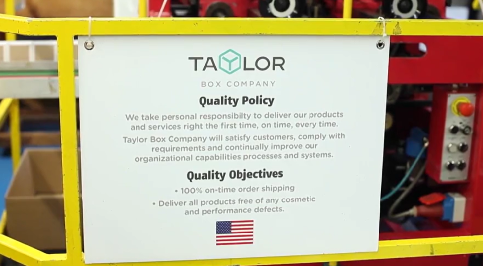 Polaris MEP Guides Taylor Box Company Through QMS